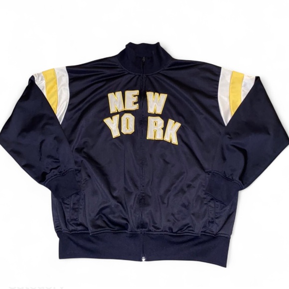 Jackets & Coats | Club Athlete Dark Blue Vintage Embroidered New York ...
